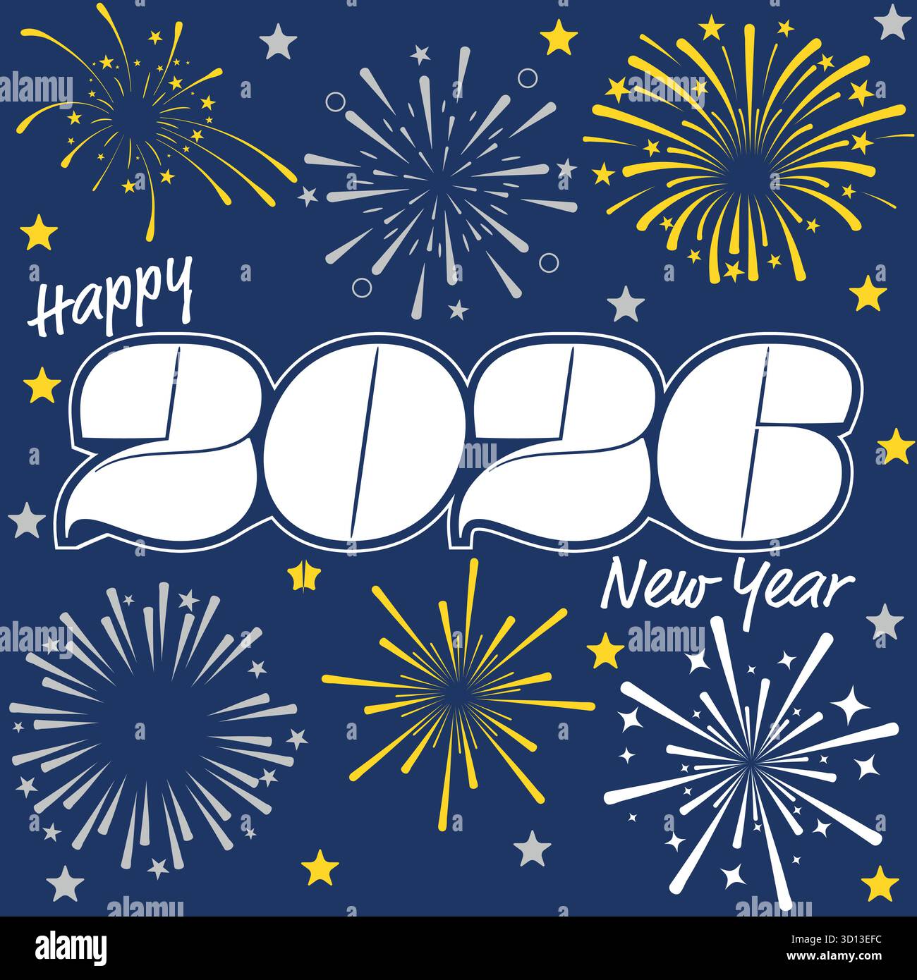 2026 banner gold fireworks Stock Vector Images - Alamy