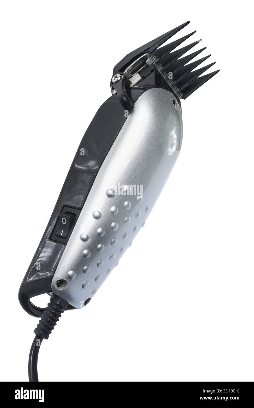 Electrical hair clipper isolated on white background Stock Photo - Alamy