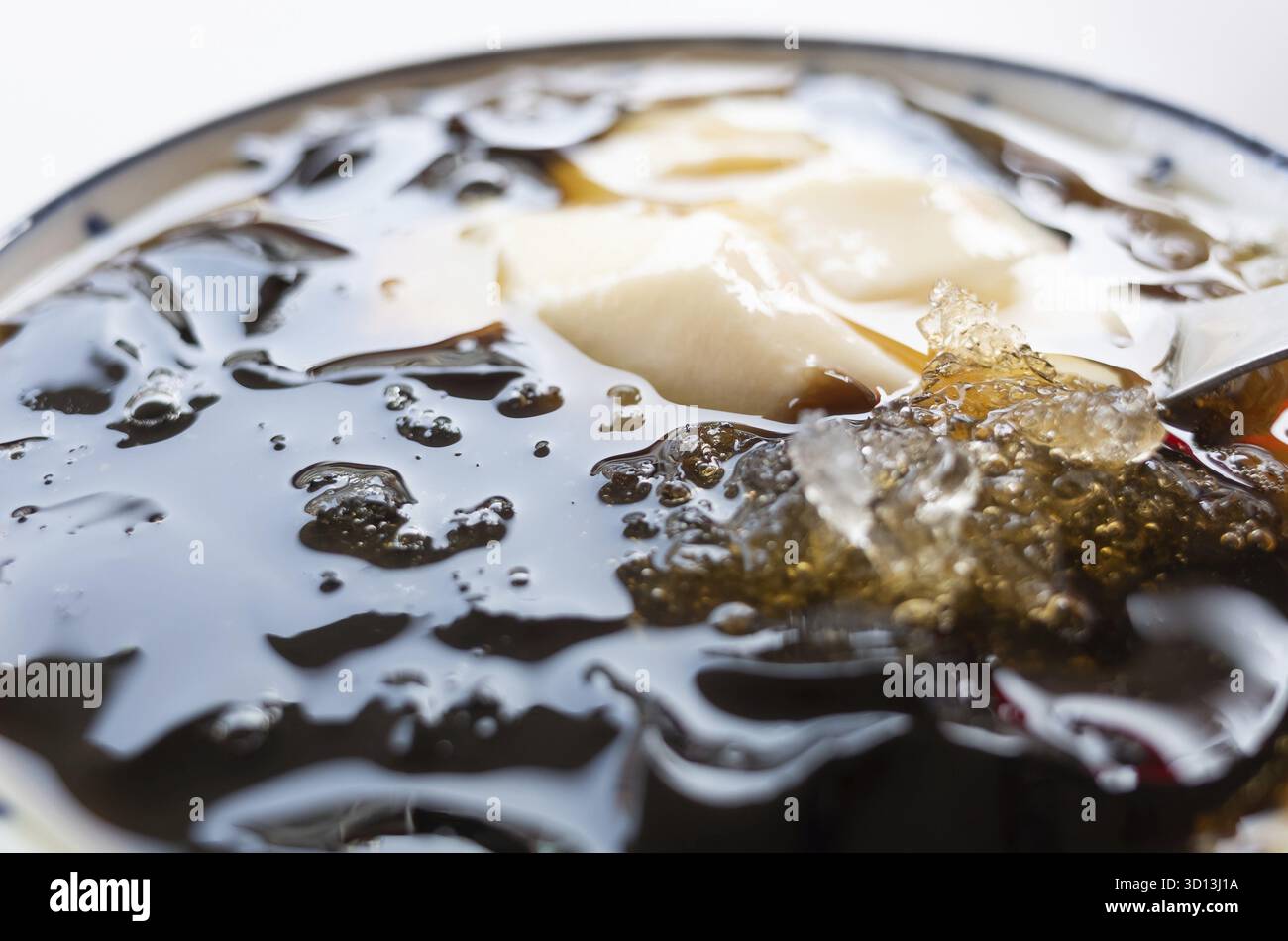 Delicious famous Taiwan snacks of tofu pudding Stock Photo - Alamy