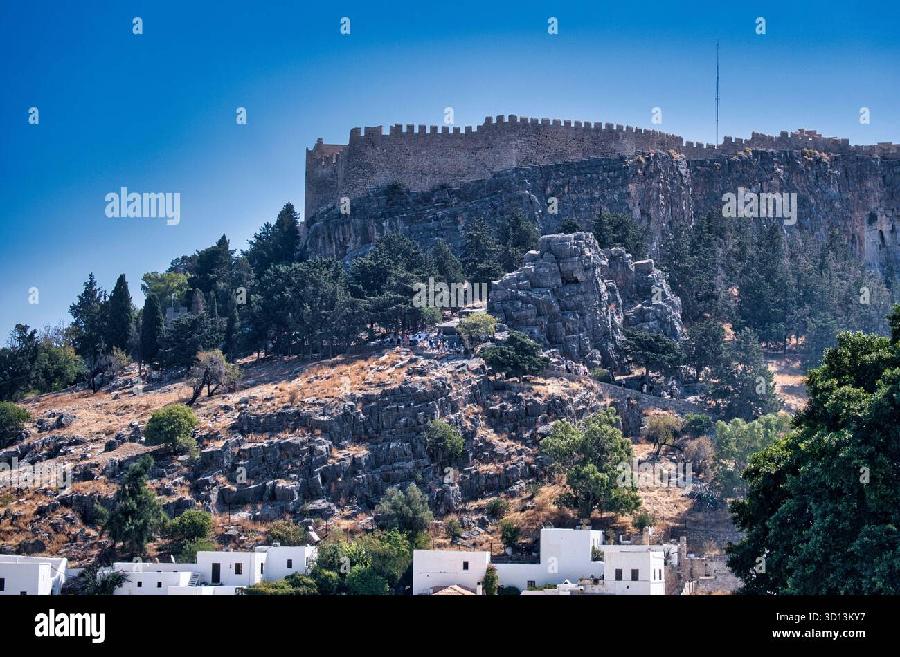 The acropolis of Lindos, a natural citadel which was fortified ...