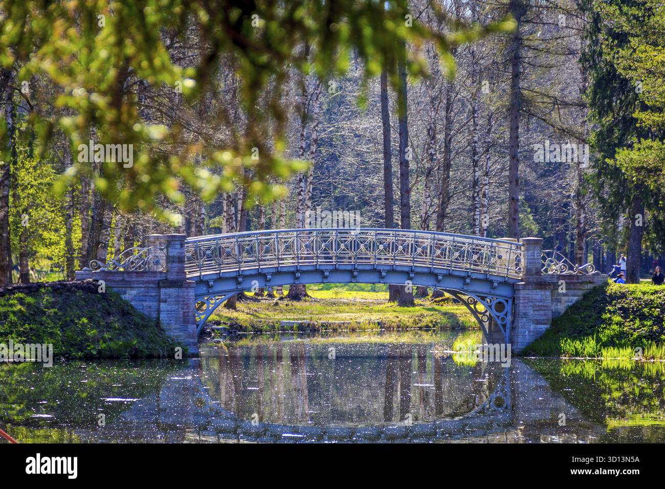 Bridge in the spring in the park. Bridges Russia. Park Russia. Old ...