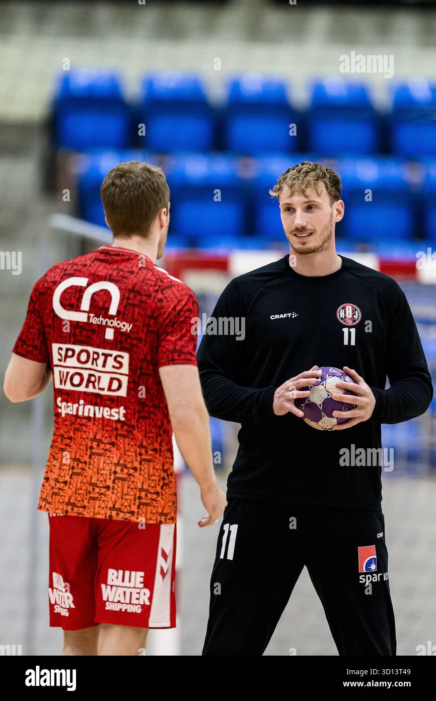 Brondby, Denmark. 25th, October 2025. Till Klimpke (11) of HOJ Elite ...