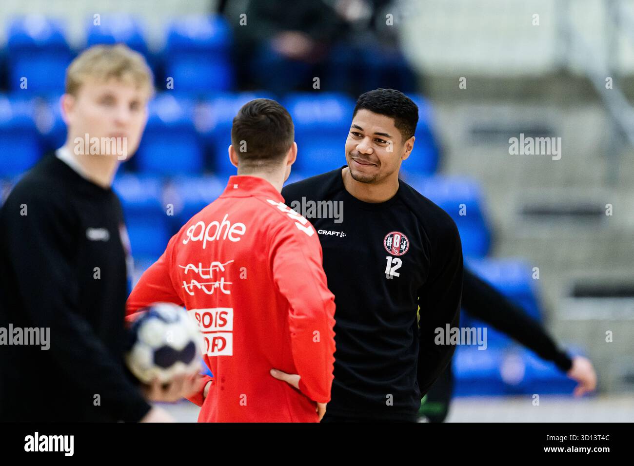 Brondby, Denmark. 25th, October 2025. Emil Kheri Imsgard (12) of HOJ ...