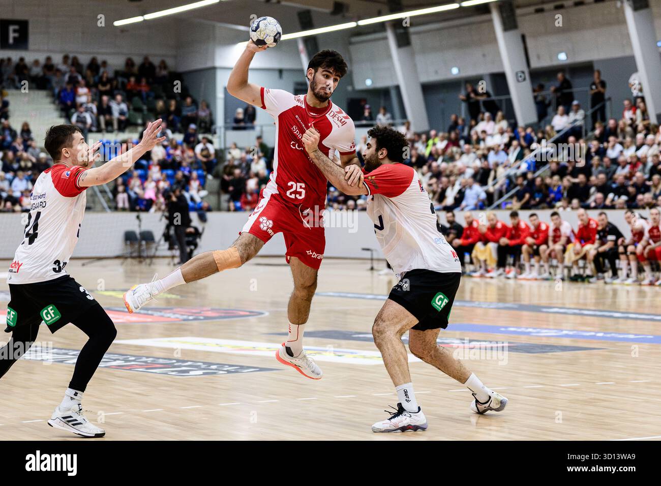 Brondby, Denmark. 25th, October 2025. Marinus Munk (25) of Aalborg ...