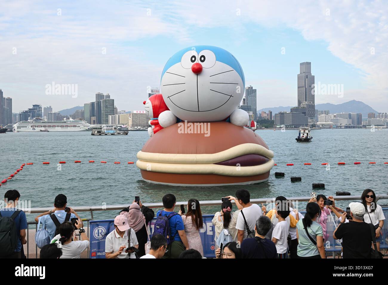 Hong Kong. 26th Oct 2025. Doreamon, a floating inflatable sculpture at ...