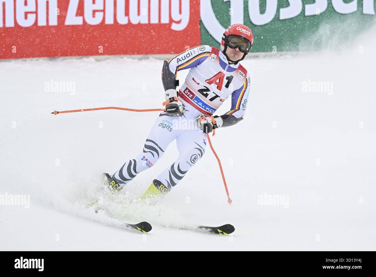SOELDEN, AUSTRIA - OCTOBER 26: Fabian Gratz of Germany in action during ...