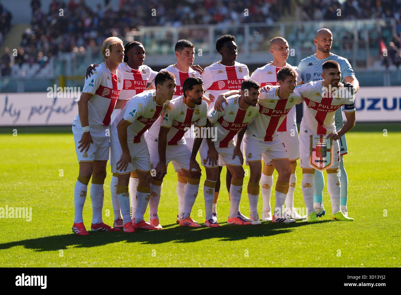 genoa players pose prior to the Serie A soccer match between Torino Fc ...