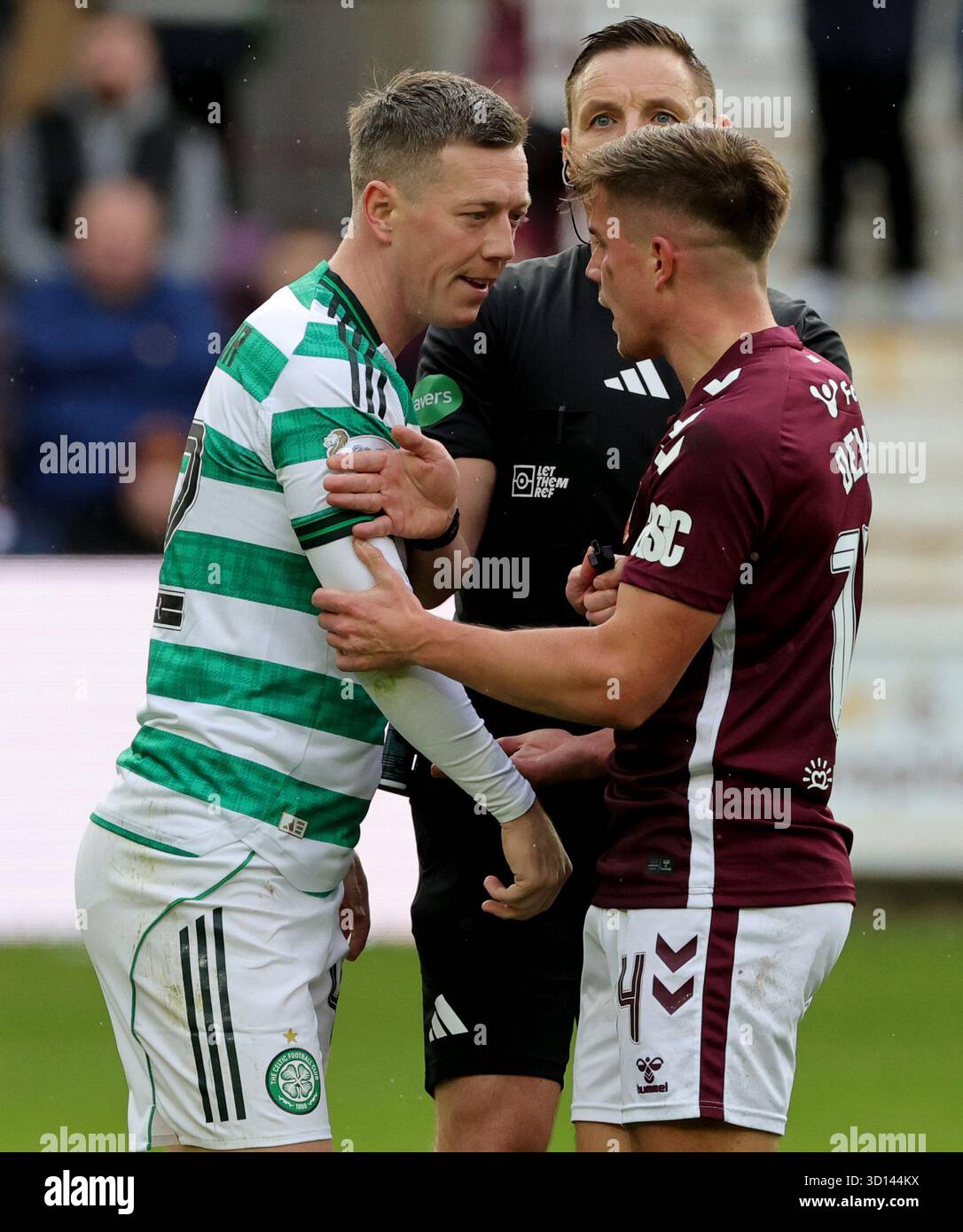 Celtic's Callum McGregor (left) and Heart of Midlothian's Cameron ...