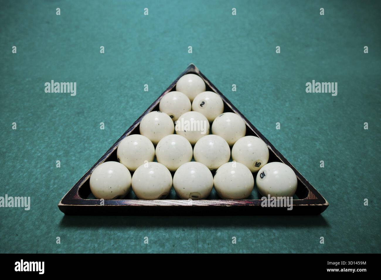 The russian billiards balls in triangle Stock Photo - Alamy