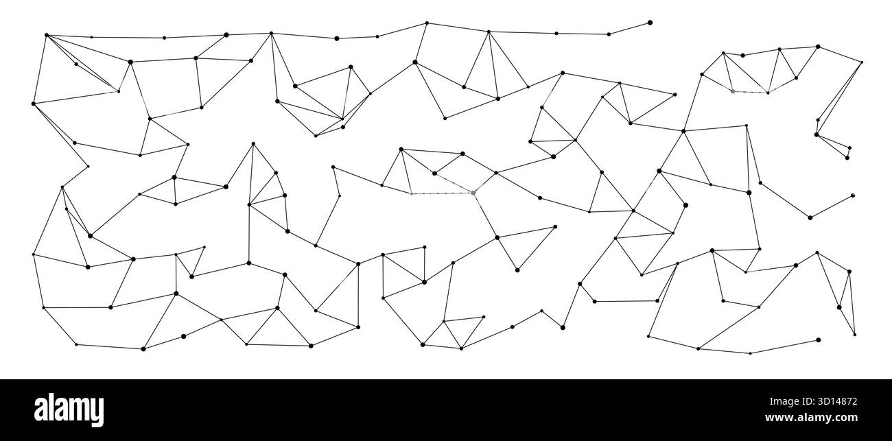 Grid mesh irregular random Black and White Stock Photos & Images - Alamy