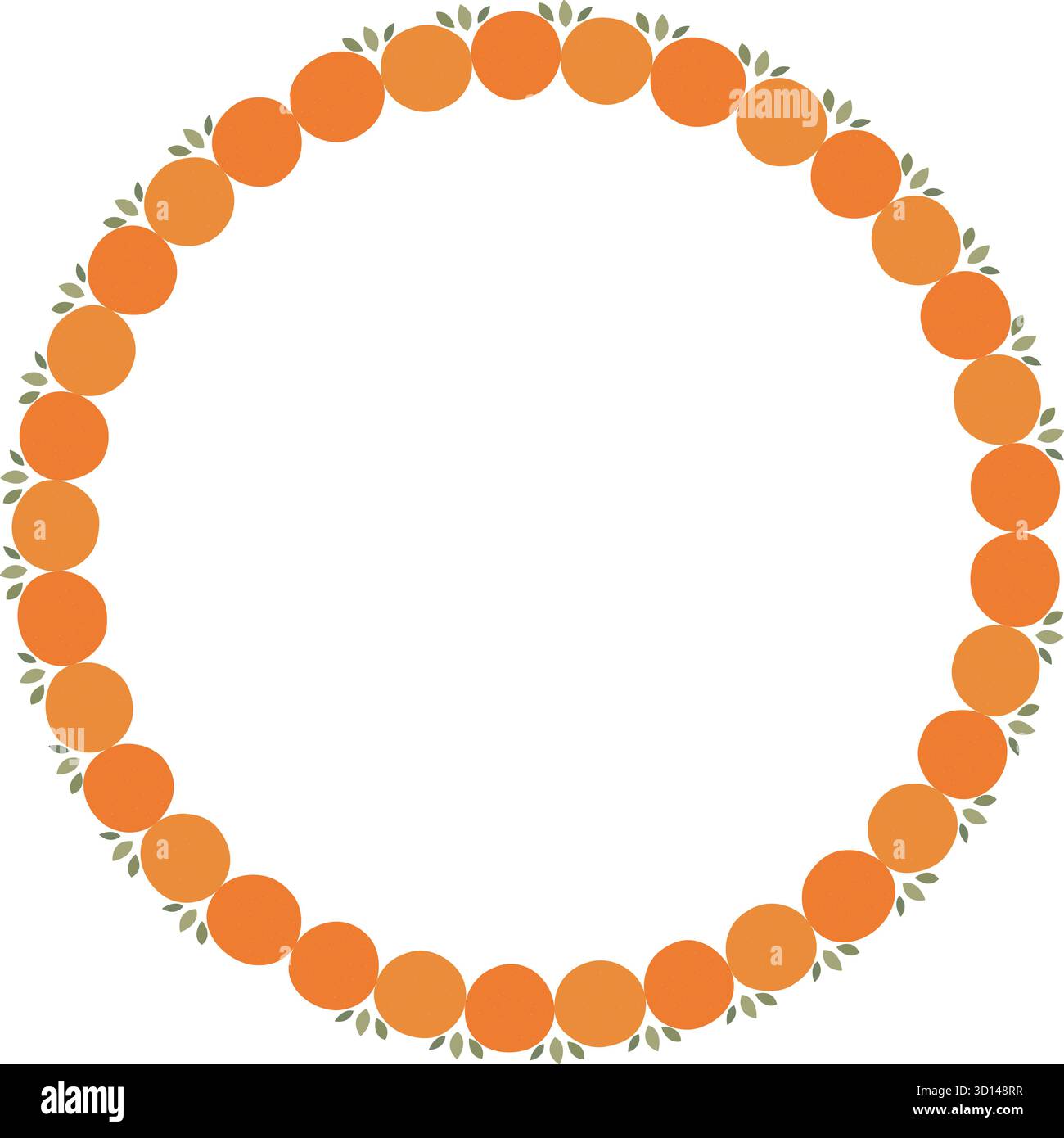 Tangerine fruit frame. Oranges simple sweet fruits vector border ...