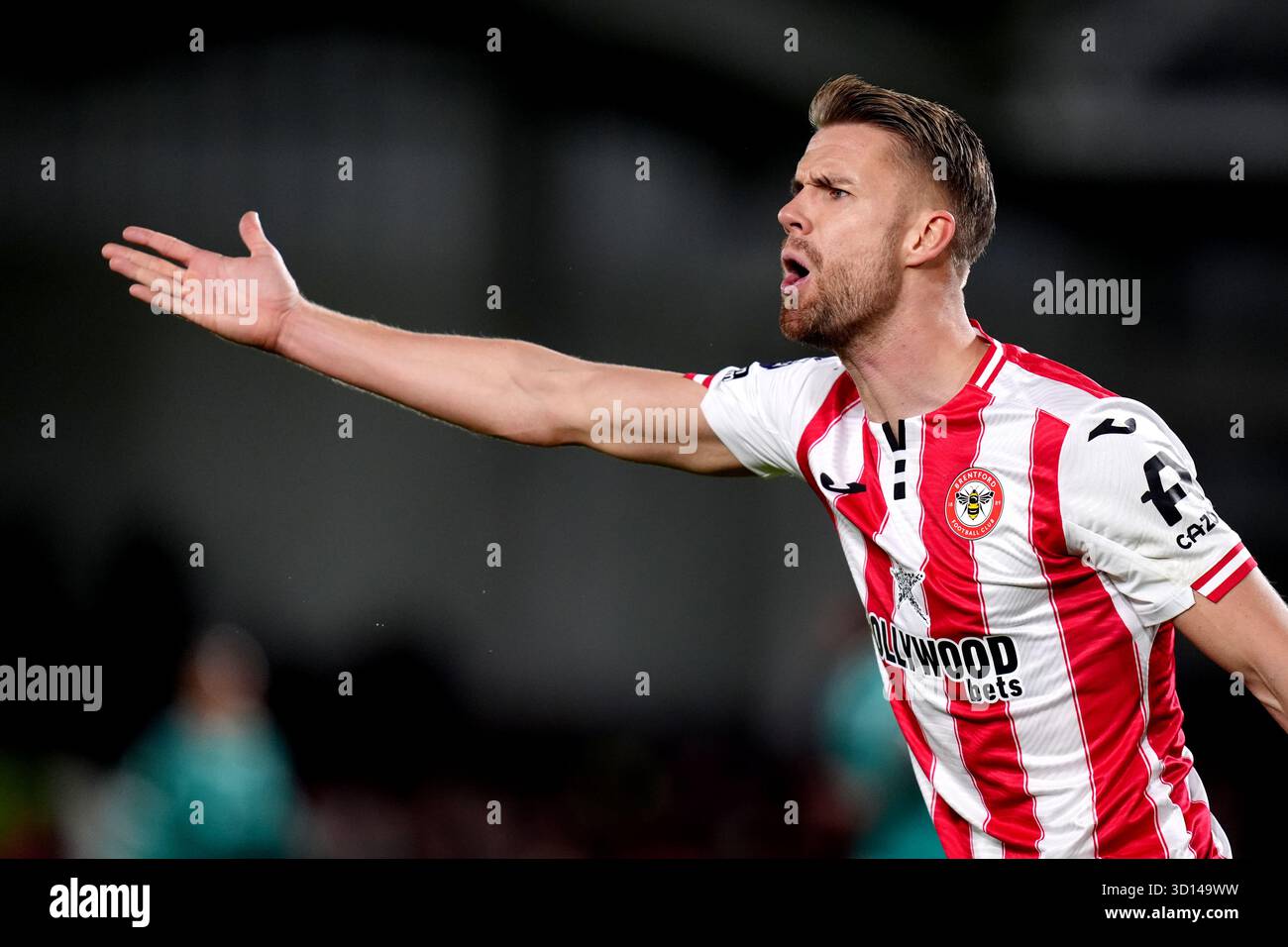 Brentford's Kristoffer Ajer during the Premier League match at the ...