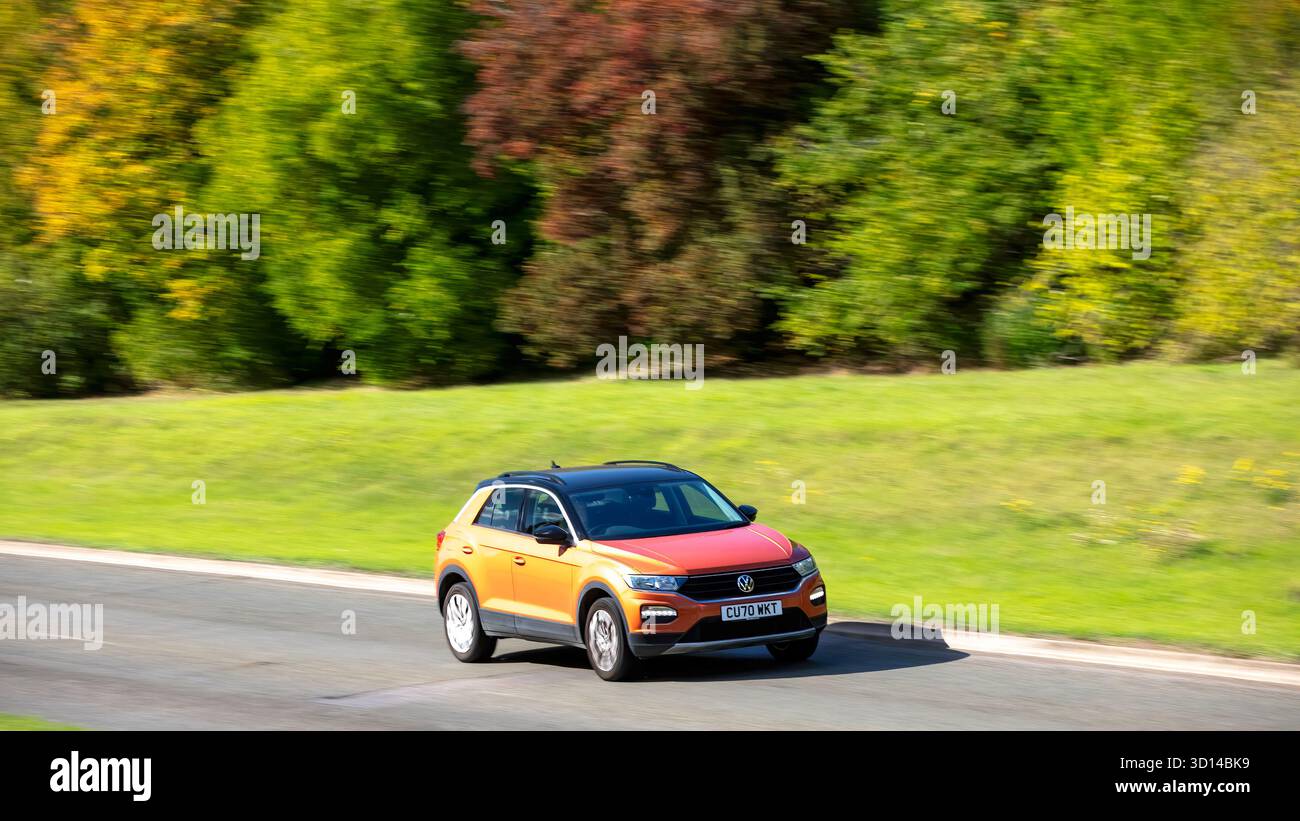 Milton Keynes,Bucks,UK - Sept. 22nd 2025: 2020 orange Volkswagen T-Roc ...