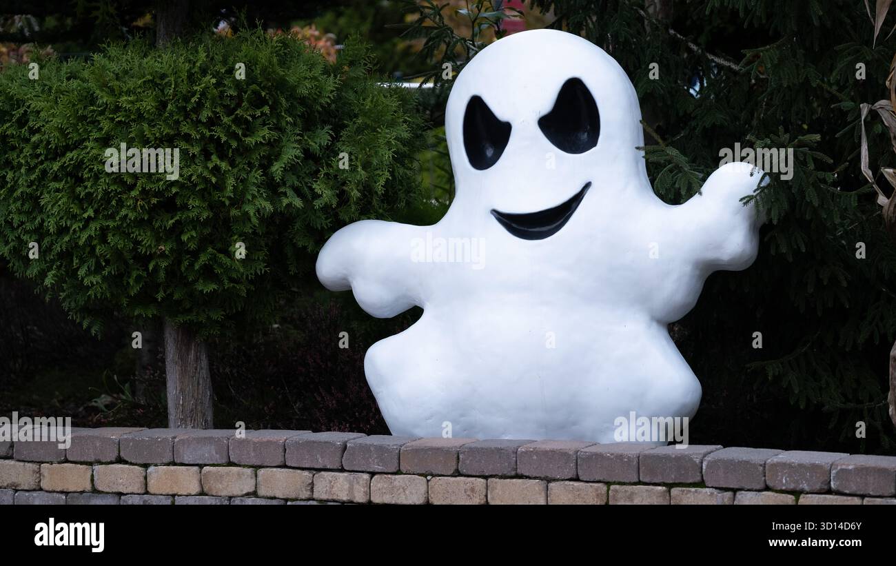 Large ghost decoration displayed in the Energylandia amusement park ...