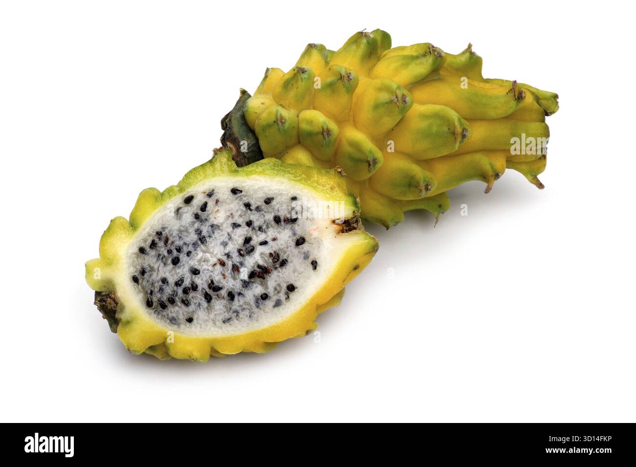 Yellow pitahaya on white hi-res stock photography and images - Alamy