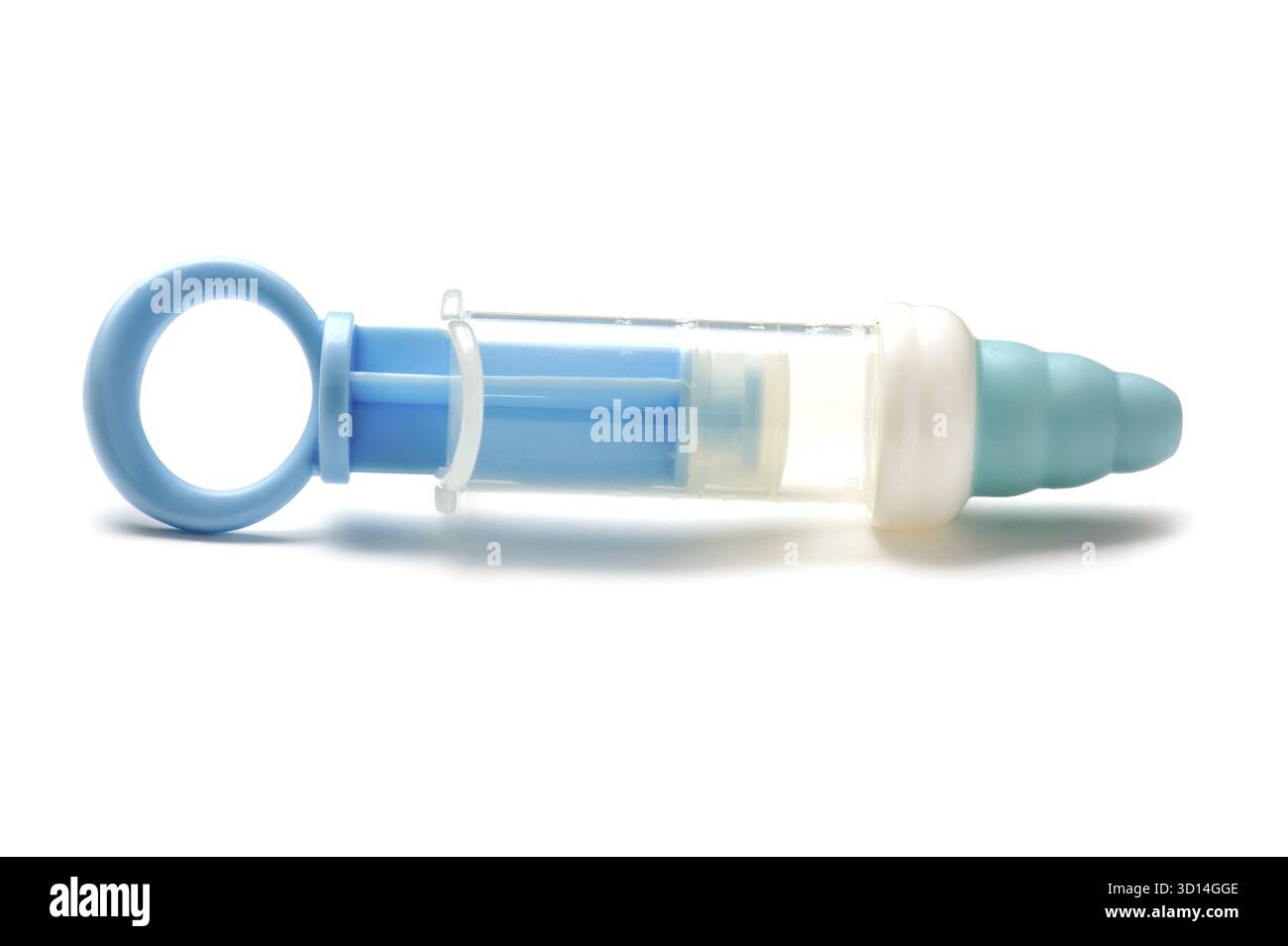 Object on white - plastic syringe close up Stock Photo - Alamy