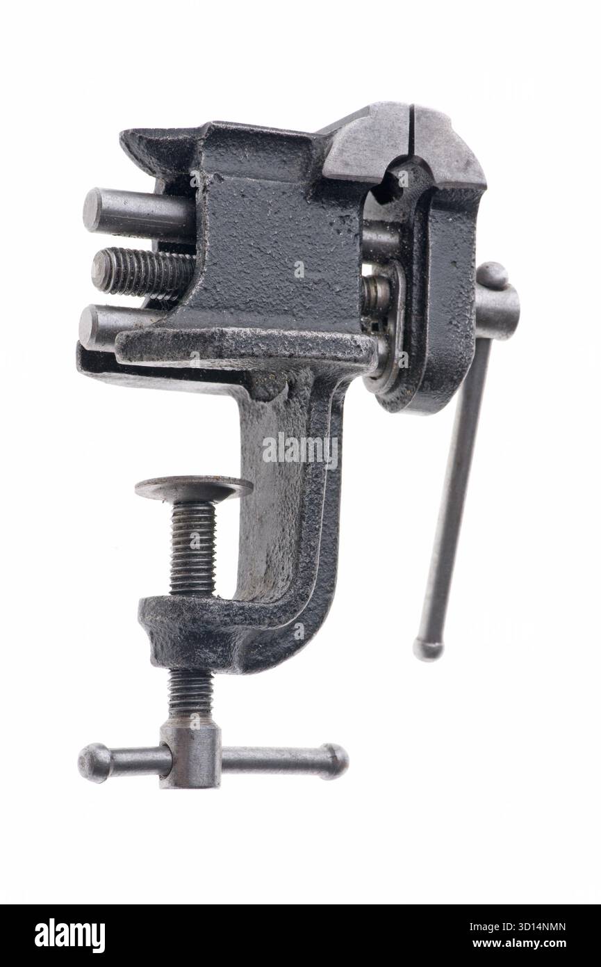 Object on white - tool bench vise Stock Photo - Alamy