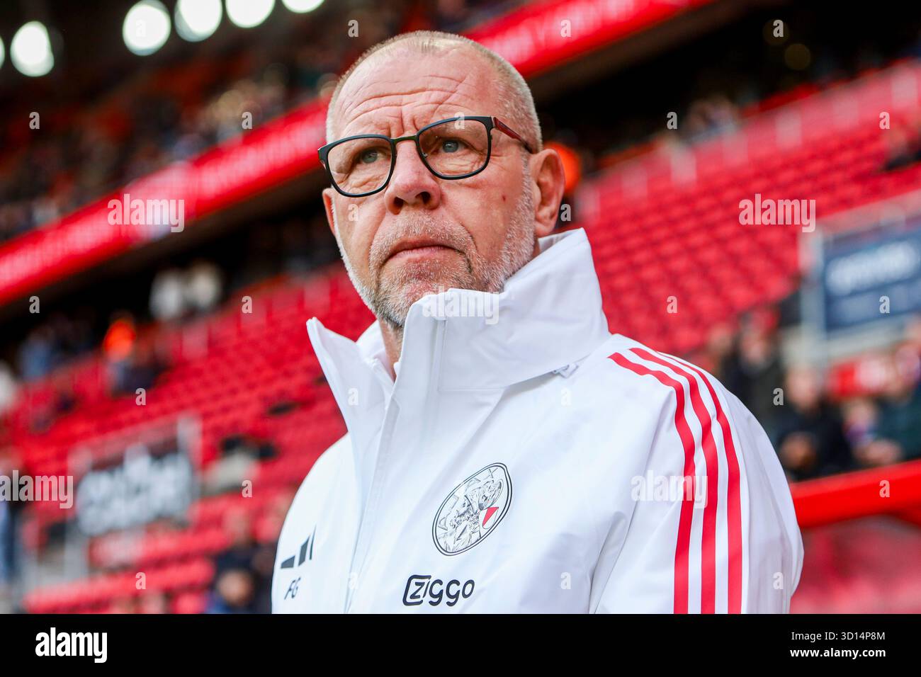 assistant coach Fred Grim of AFC Ajax looks on during the Dutch ...