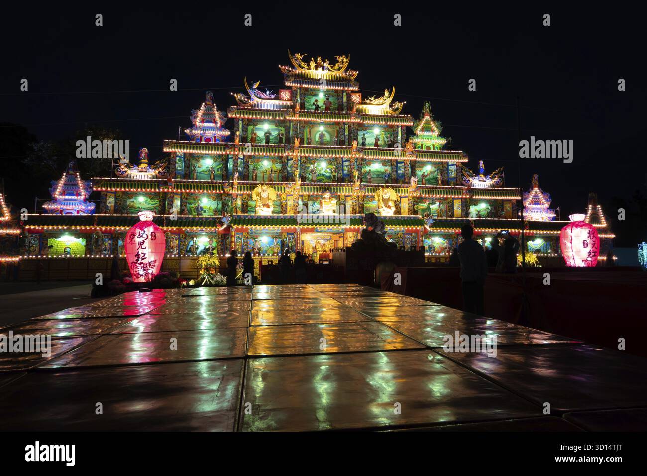 Puli Township, Taiwan -December 02, 2020: colorful building in the ...