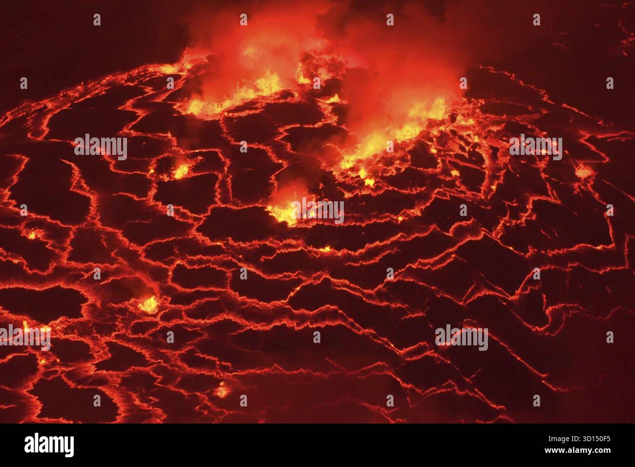 Mouth of the volcano with magma. Molten magma in the muzzle Stock Photo ...