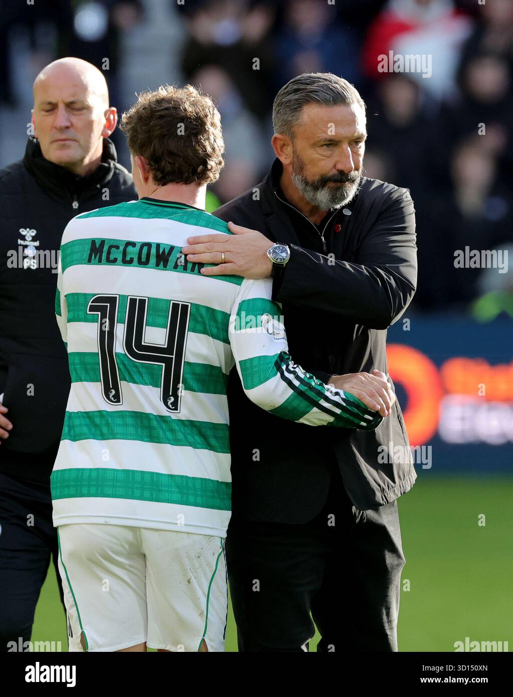 Heart of Midlothian manager Derek McInnes (right) and Celtic's Luke ...