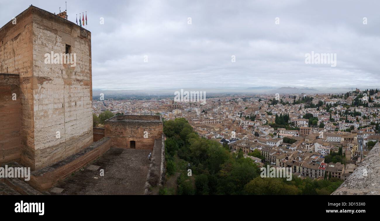 Granada, Spain - 21 Oct 2025: View of Granada cityscape from the ...