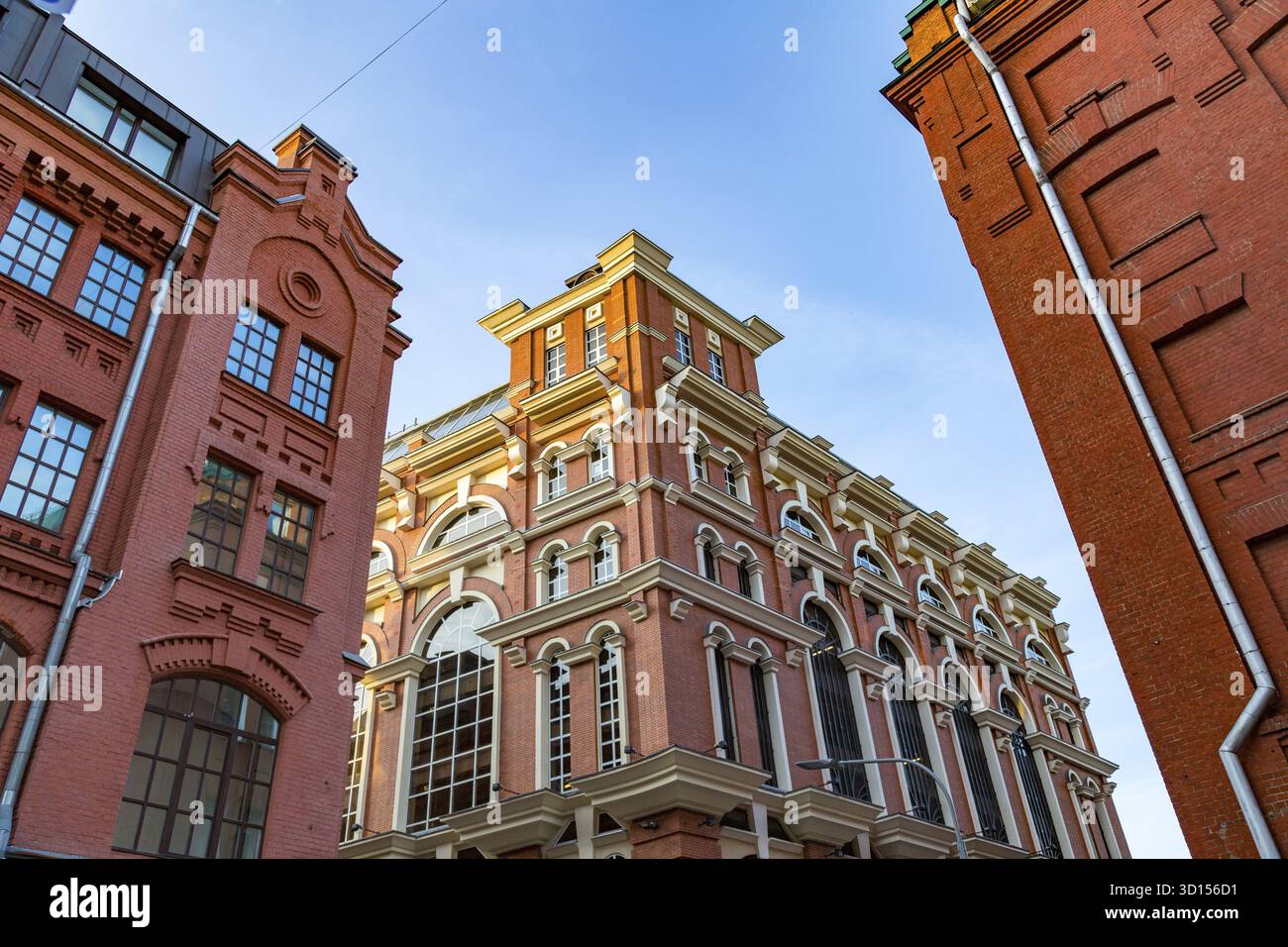 MOSCOW, RUSSIA - SEPTEMBER 9, 2017: Brick building of the Golutvin ...
