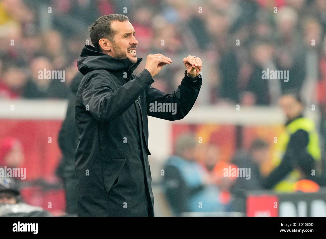Freiburg's head coach Julian Schuster gestures during the German ...