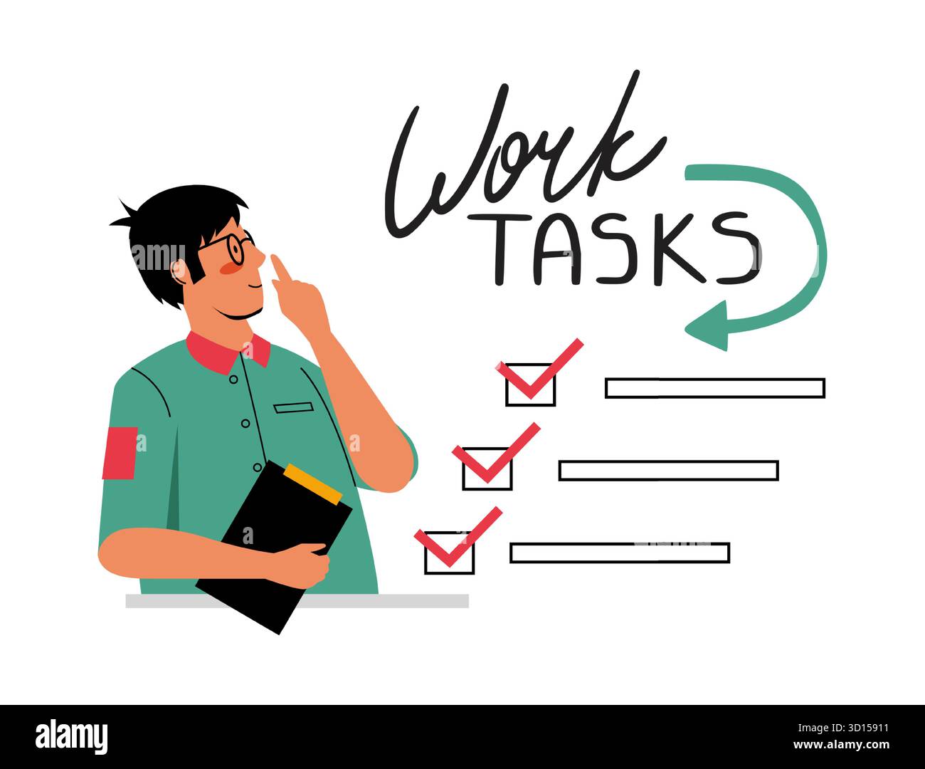 Work process busy corporate Stock Vector Images - Alamy