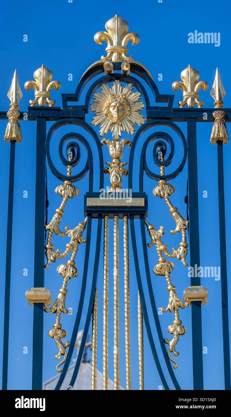 Details of The Royal Gate of the Palace of Versailles restored by ...