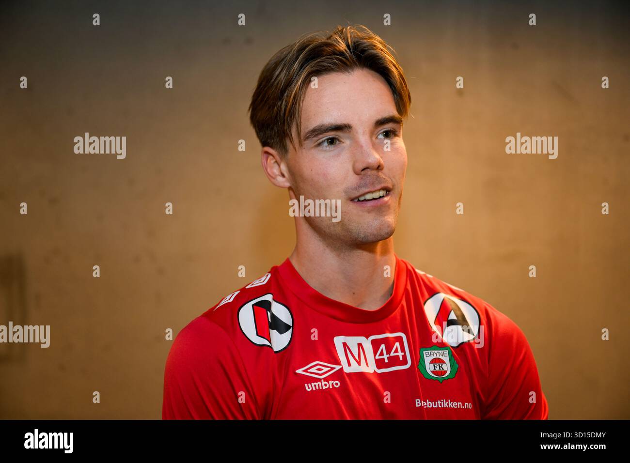 Stavanger 20251025. Bryne's Lars Erik Sødal in the mixed zone after the ...