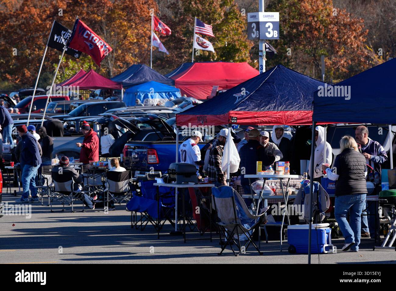 Fans tailgate before an NFL football game between the Cleveland Browns ...