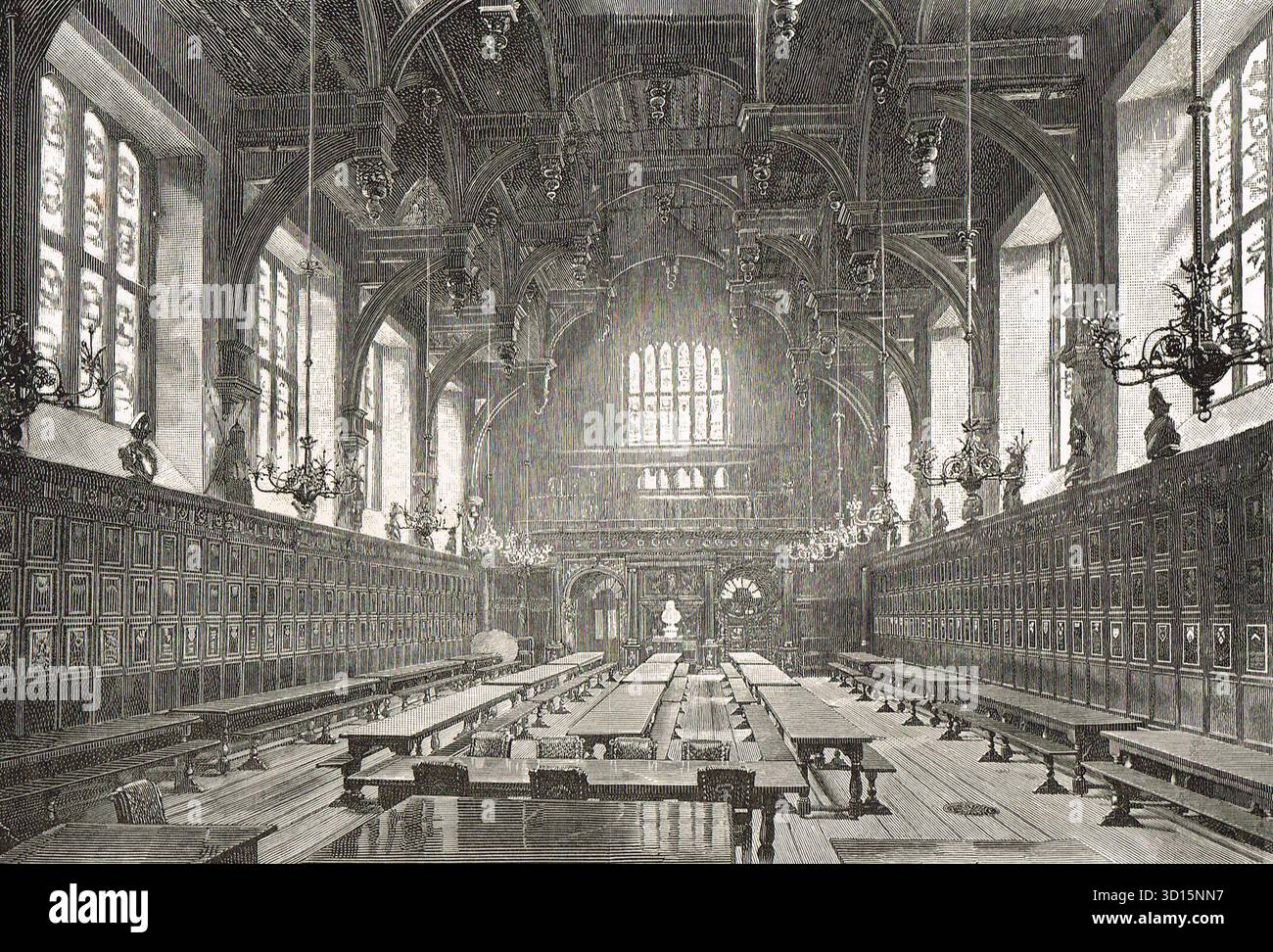 Illustration interior great hall hi-res stock photography and images ...