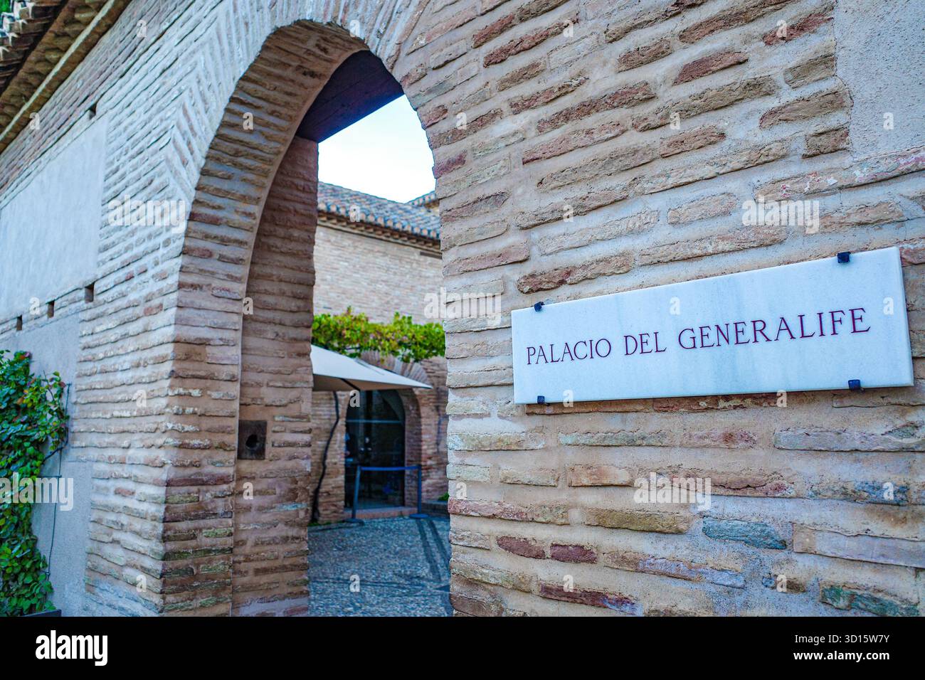 Granada, Spain - 21 Oct, 2025: Palacio del Generalife sign at the ...