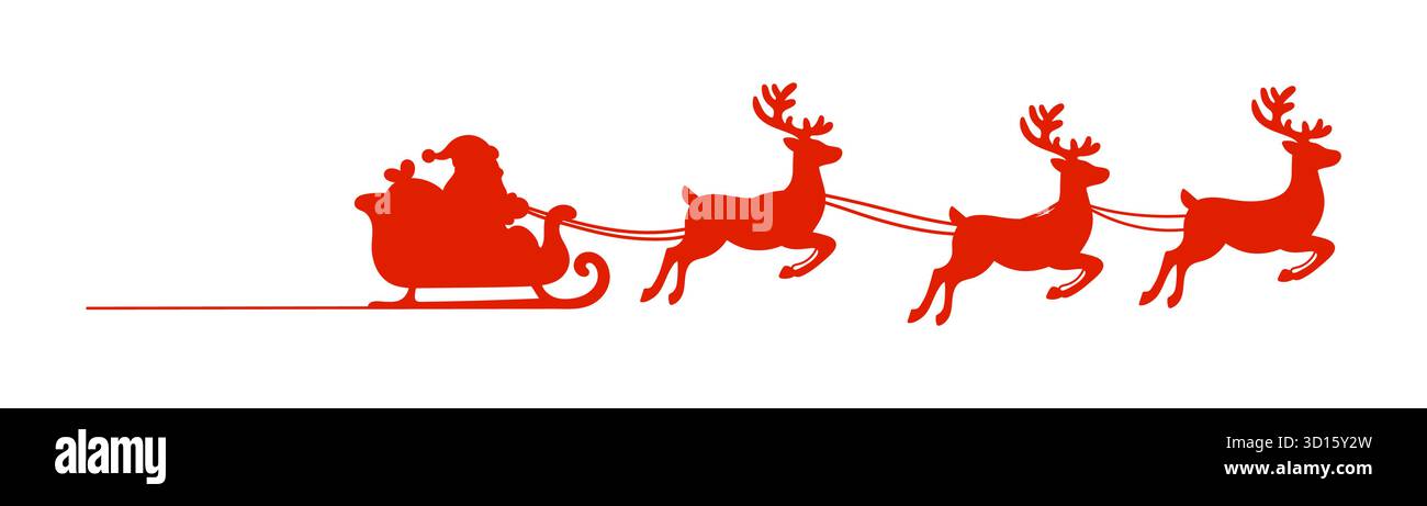 Red sleigh decoration Stock Vector Images - Alamy