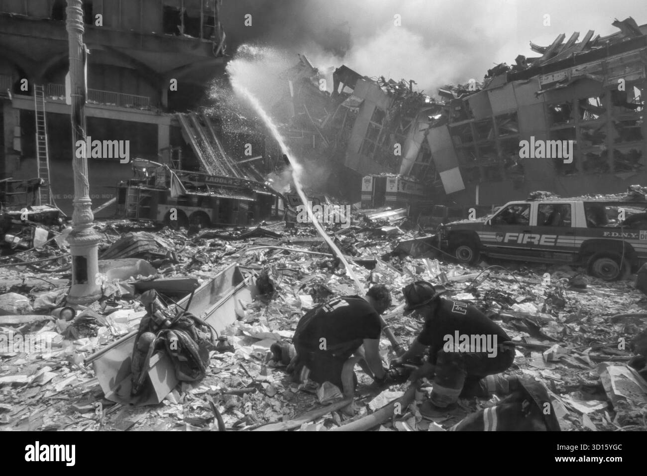 Smoldering rubble Black and White Stock Photos & Images - Alamy