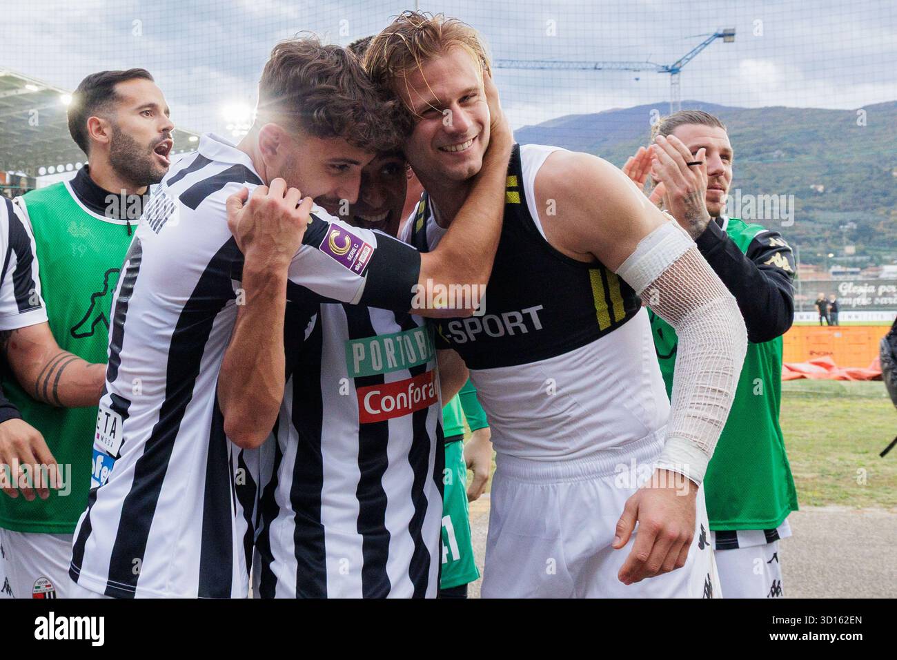 Ascoli Calcio 1898 FC players celebrate the winning after the Serie C match between Ascoli ...