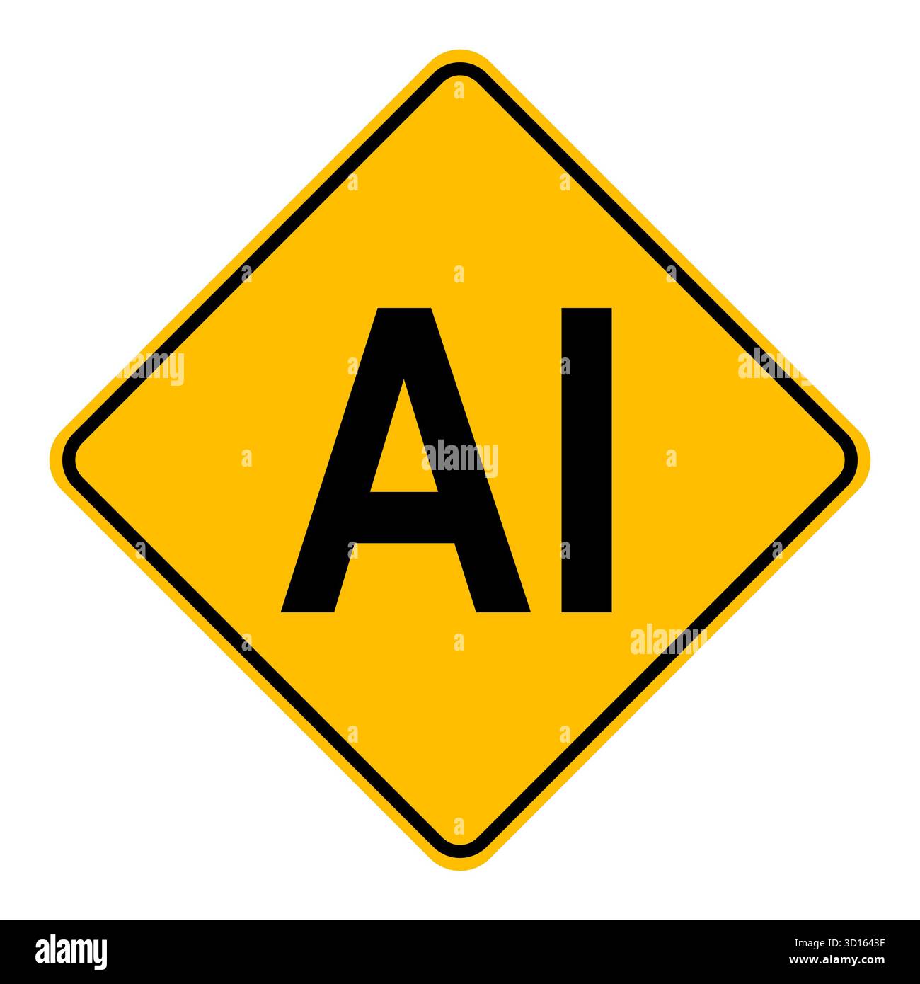 Artificial intelligence and road sign Stock Photo - Alamy