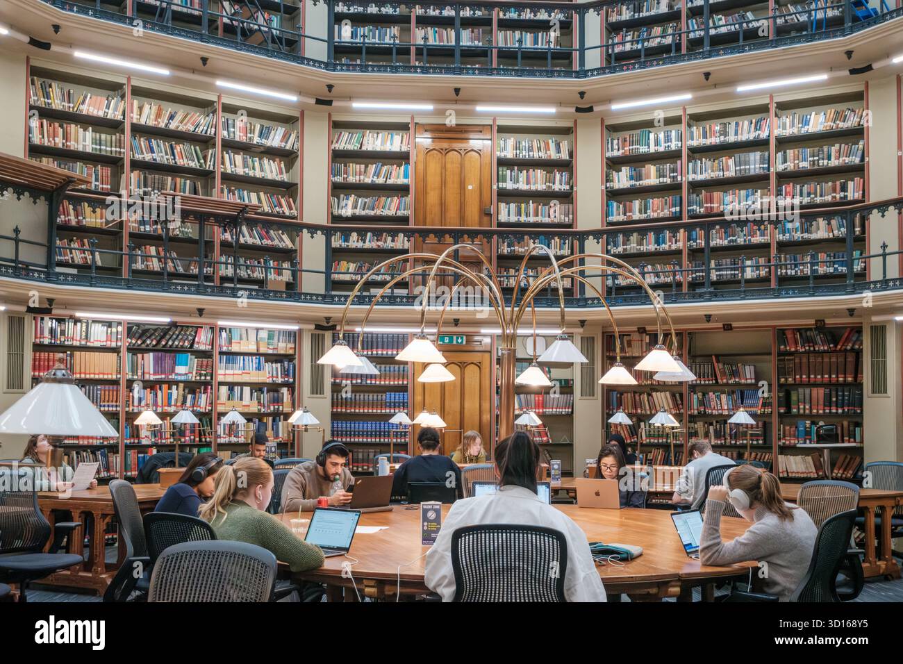 Students studying in the historic Maughan Library Round Reading Room ...
