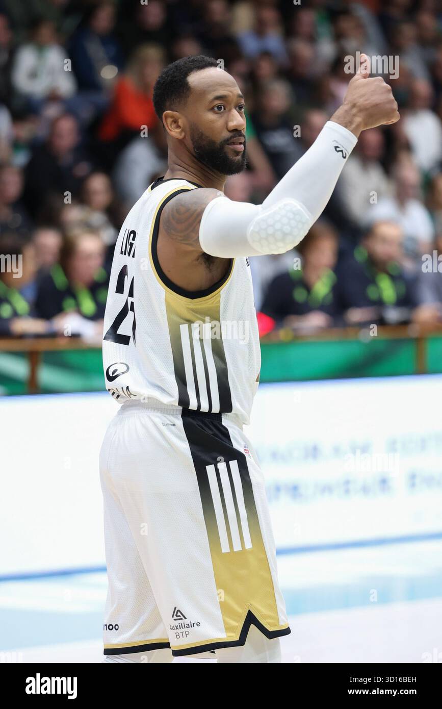Forward David LIGHTY (#23 LDLC ASVEL) during the Betclic Elite game ...