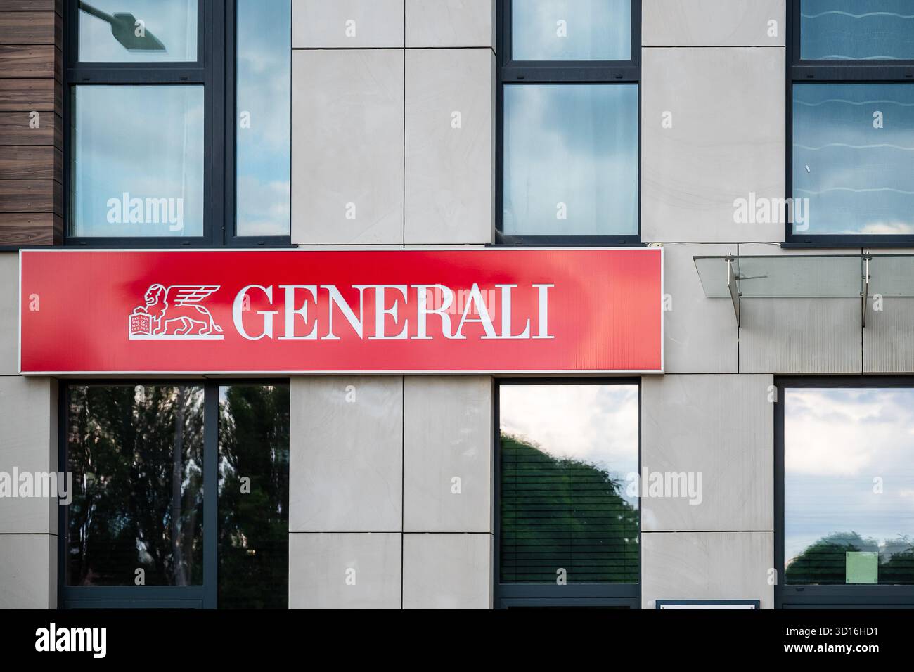 Lublin, Poland, 31 July 2025 logo of italian insurance company Generali ...