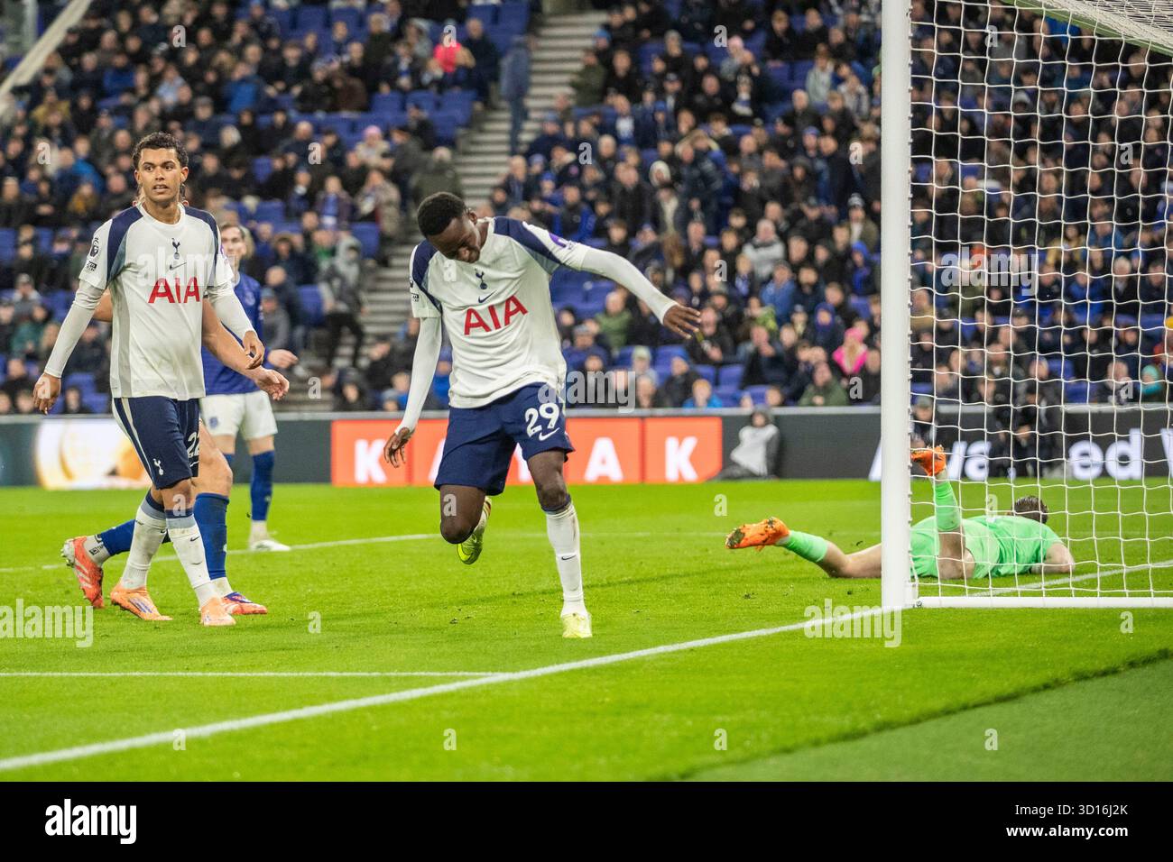 Goal 0-3 Pape Matar Sarr (29) of Tottenham Hotspur F.C. celebrates his ...