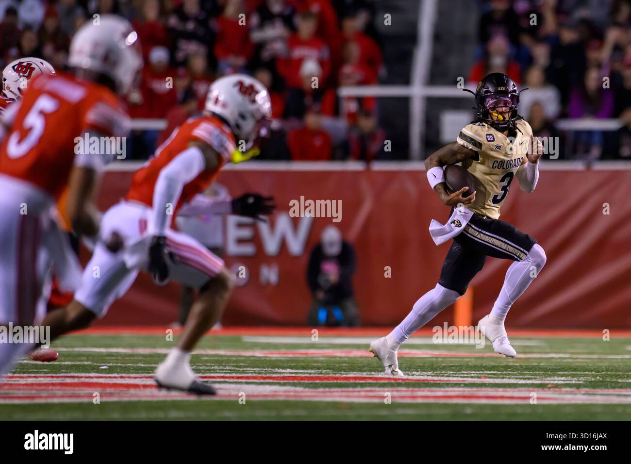 Colorado quarterback Kaidon Salter (3) runs the football for a first ...
