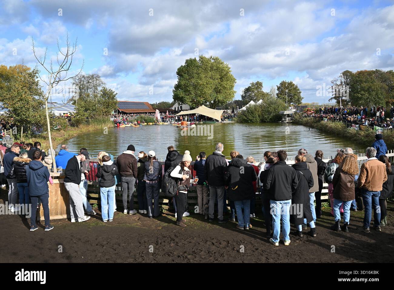 Various activities at the 'Pompoenregatta' boat race in scooped out ...