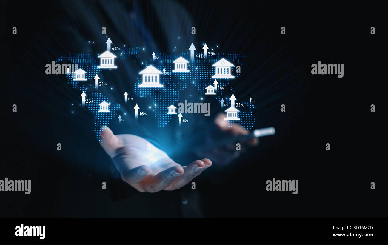 Online banking and digital banking innovation combining finance and ...