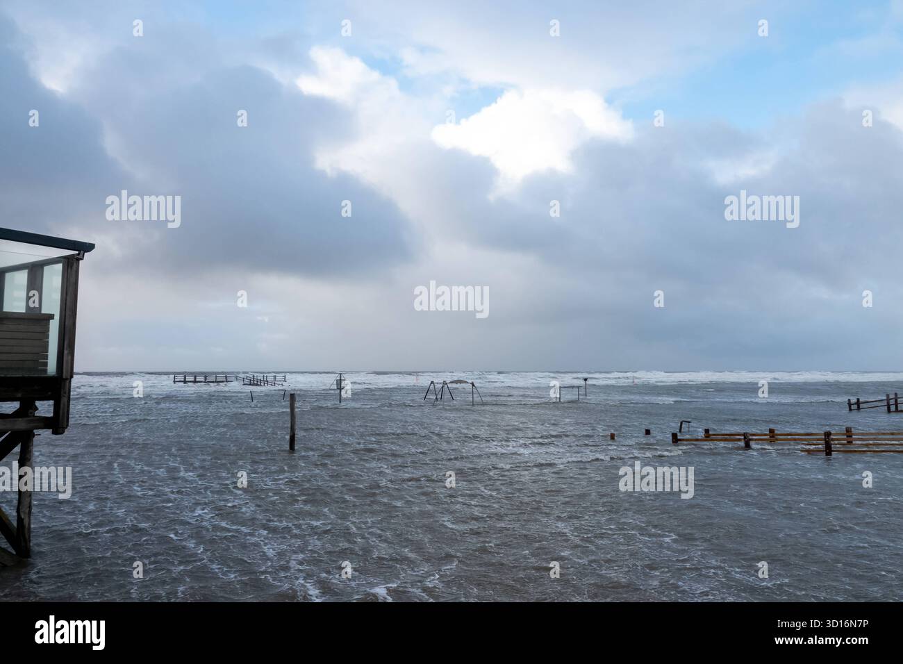 Sturmflut in Sankt Peter-Ording DEU, Deutschland, Sankt Peter Ording ...