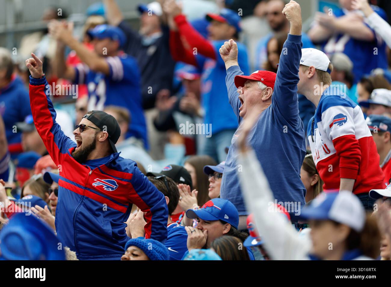 Buffalo Bills fans cheer during the second half an NFL football ...