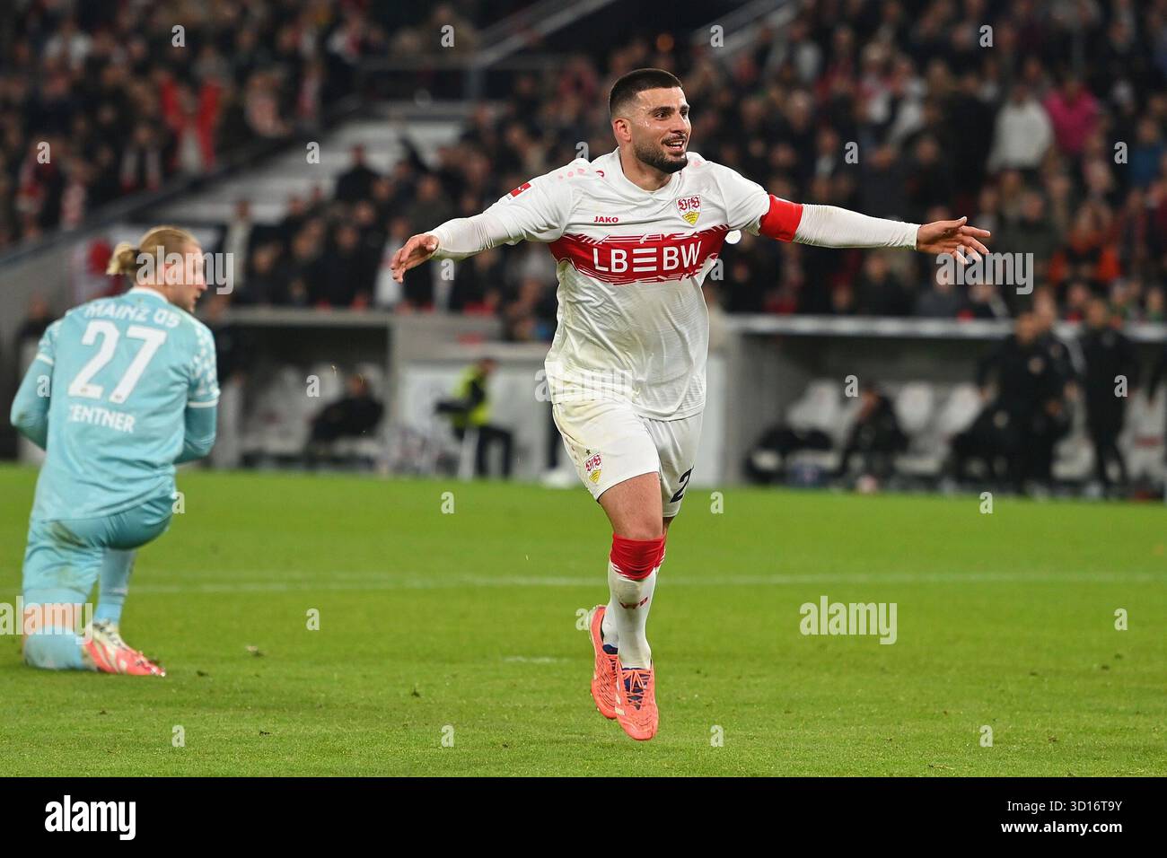 Deniz UNDAV (FB V Stuttgart) celebrates after the goal to make it 2-1 ...
