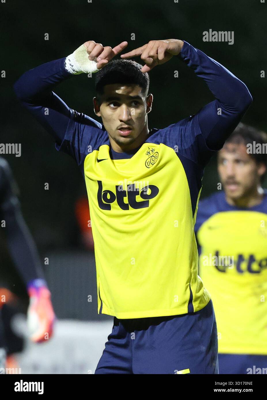 Union's Anan Khalaili gestures during a soccer match between Royale ...