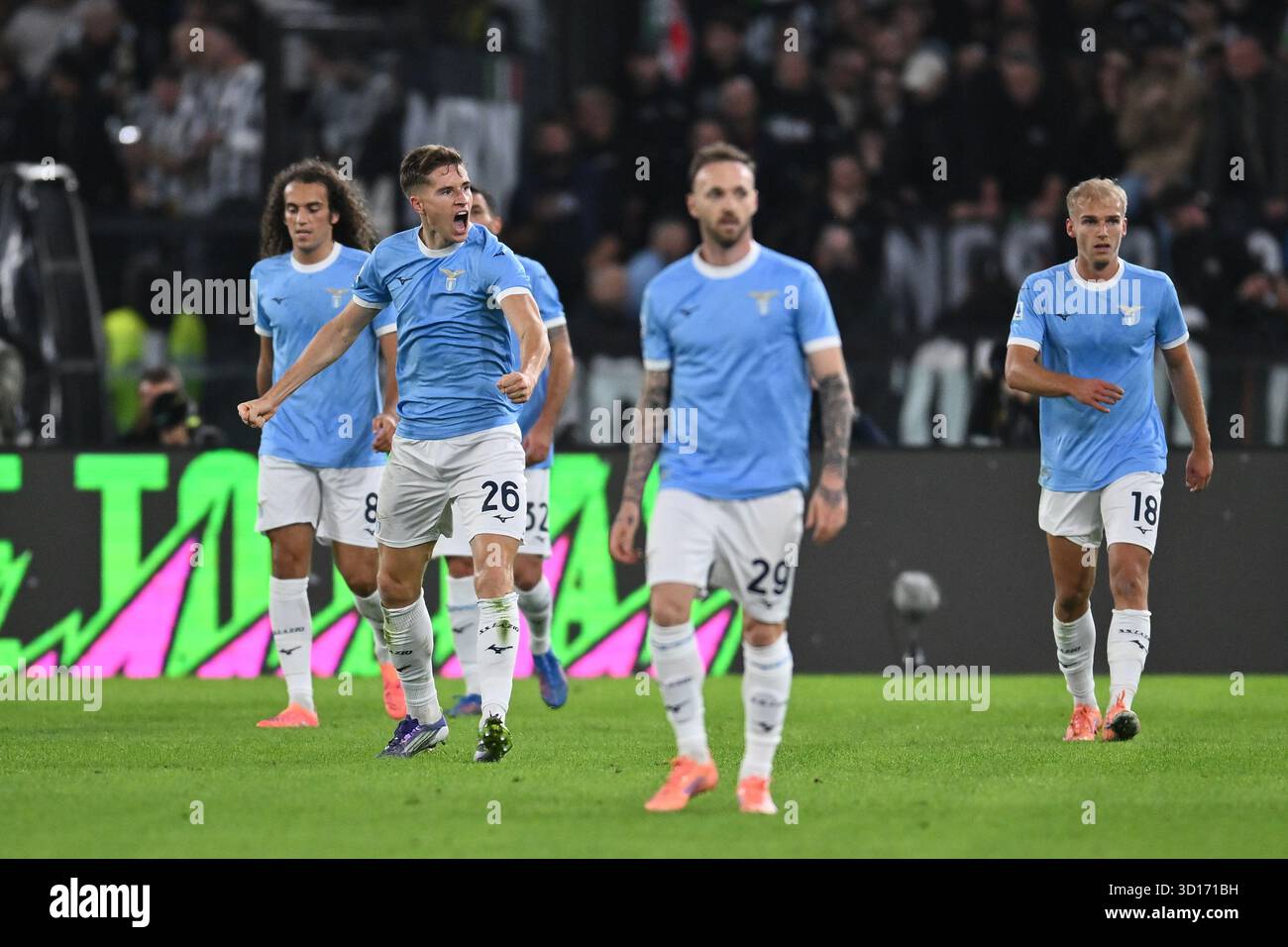 Toma Basic of S.S. Lazio celebrates after scoring the goal of 1-0 ...